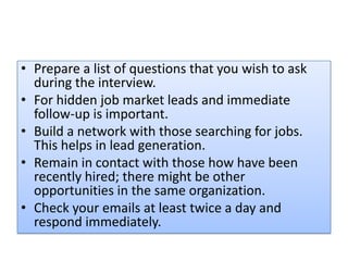 Best Job Search Tips | PPTX