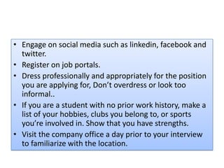 Best Job Search Tips | PPTX