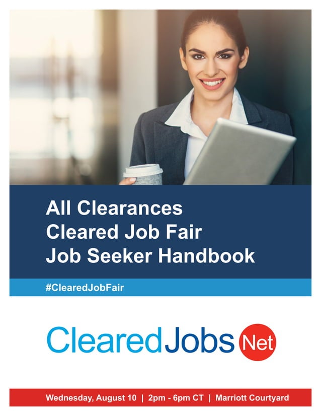 Cleared Job Fair Handbook | August 10 | PDF