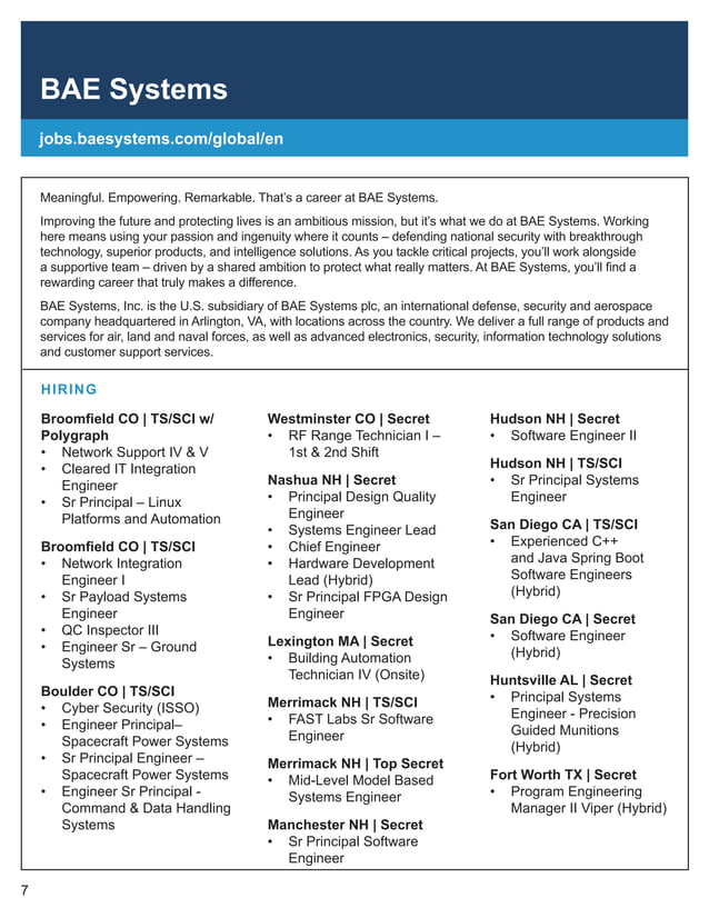 Cleared Job Fair Handbook | November 20, 2024 | PDF