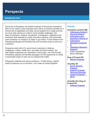 Cleared Job Fair Handbook October 29, National Capital Region | PDF