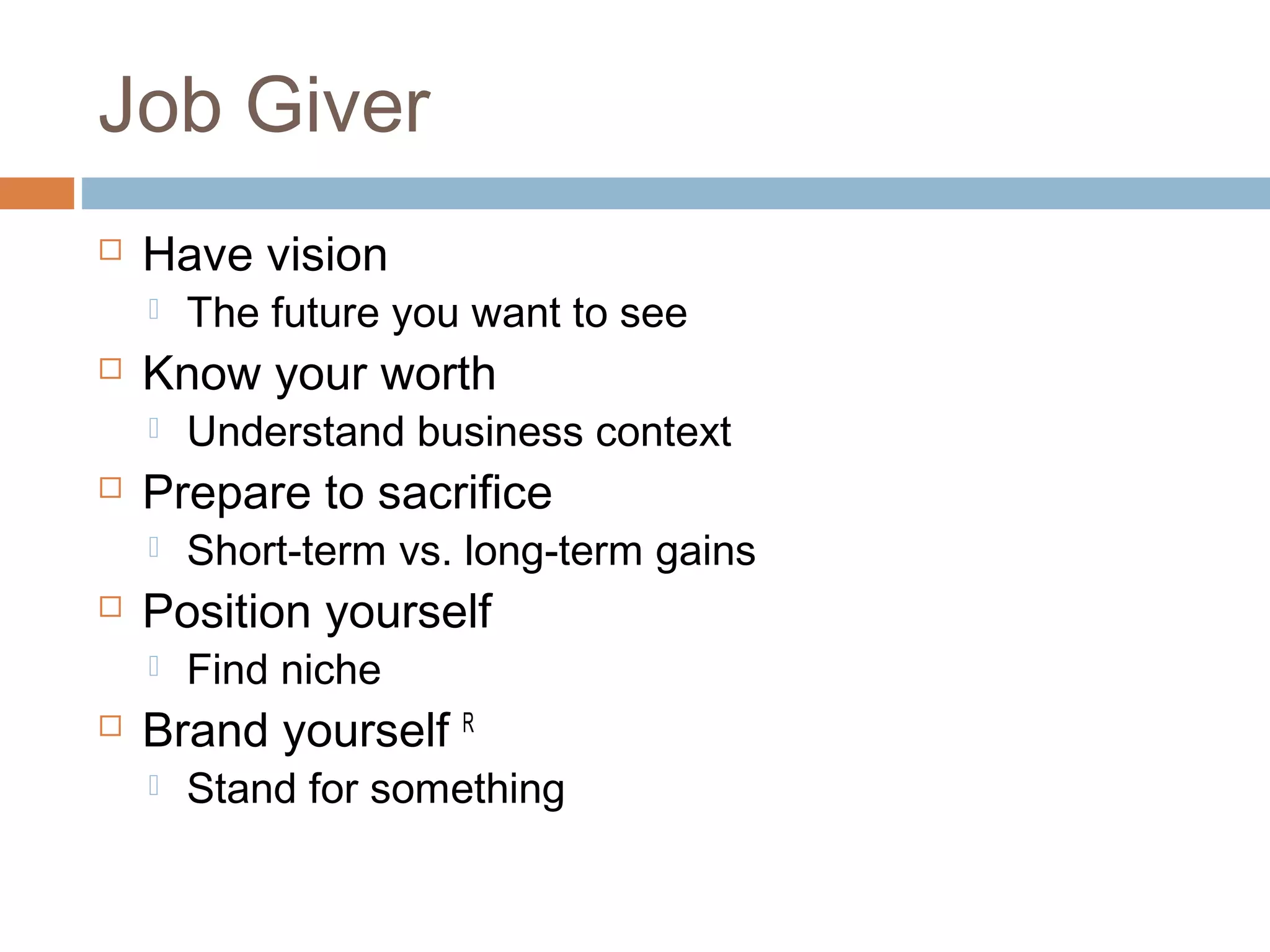 Job seeker or job giver | PPT