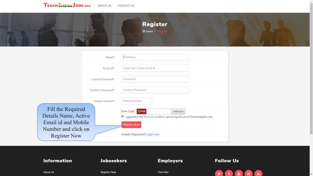 Job seeker registration | PPT