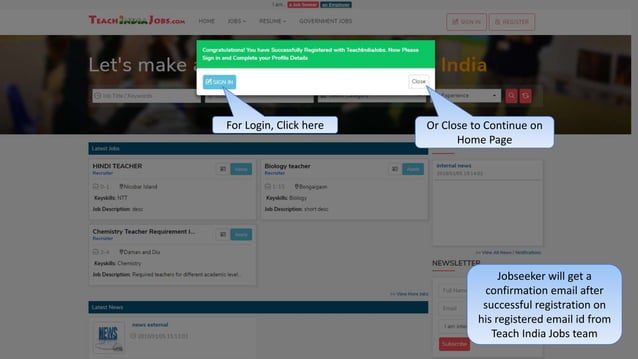Job seeker registration | PPT