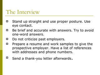 Job seeking skills | PPT