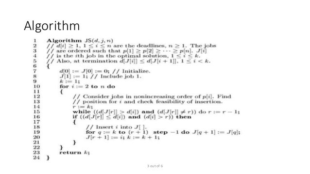 Job Sequencing With Deadline