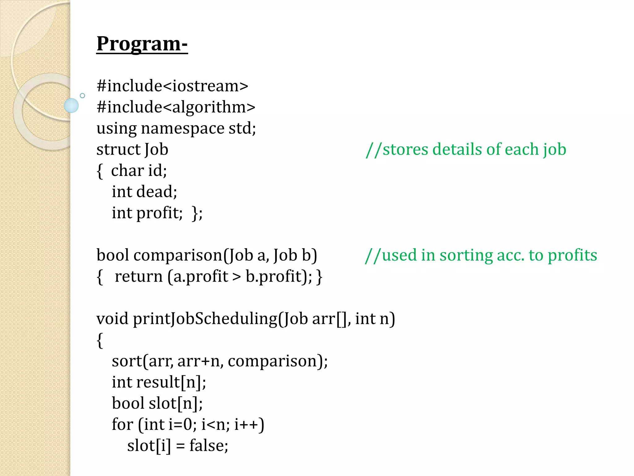 Job sequencing with Deadlines | PPTX
