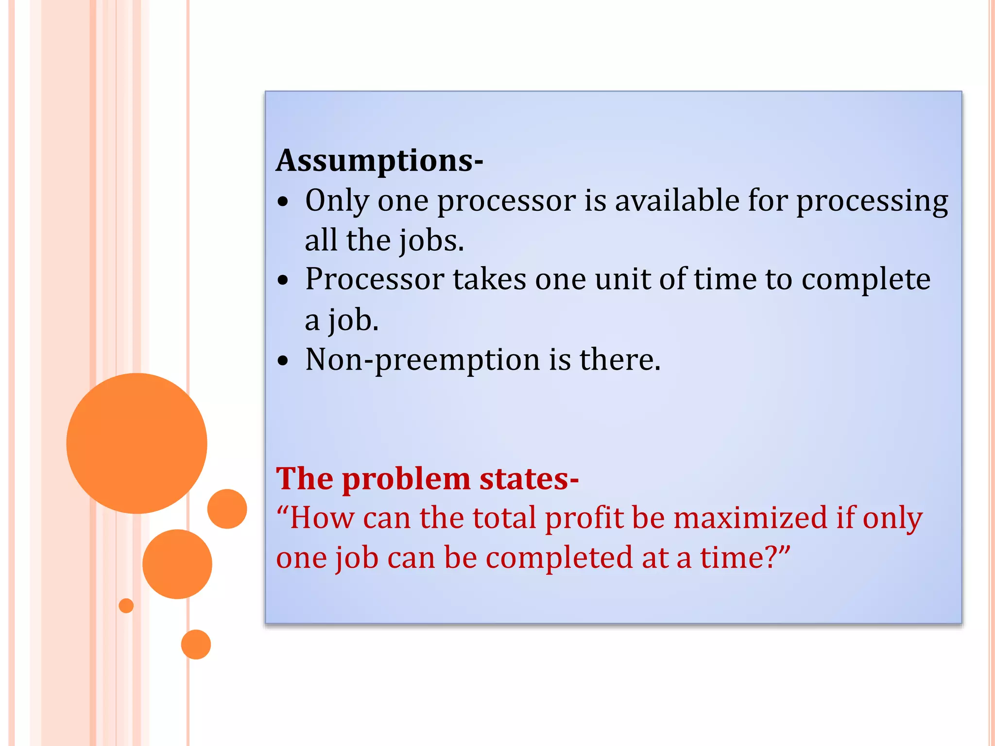 Job sequencing with Deadlines | PPTX