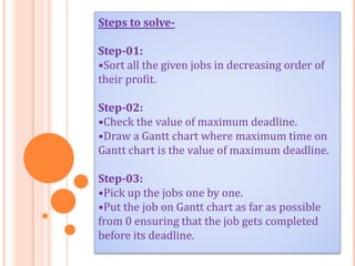 Job sequencing with Deadlines | PPTX