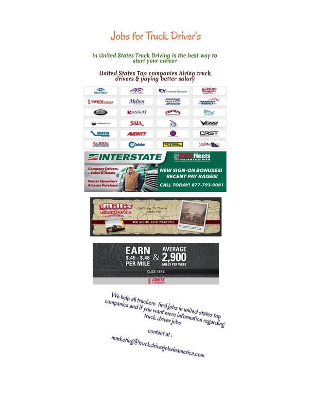 Jobs for truck drivers | PDF