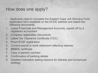 Job Stimulus Fund Application Process | PPT