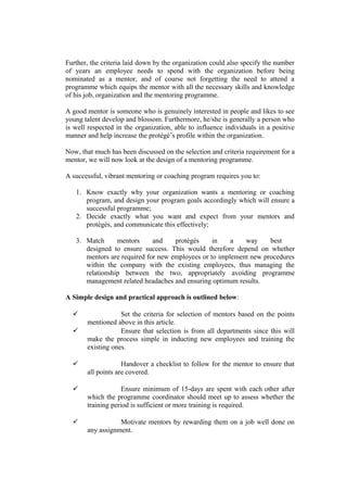 Job shadowing & mentoring part ii | PDF