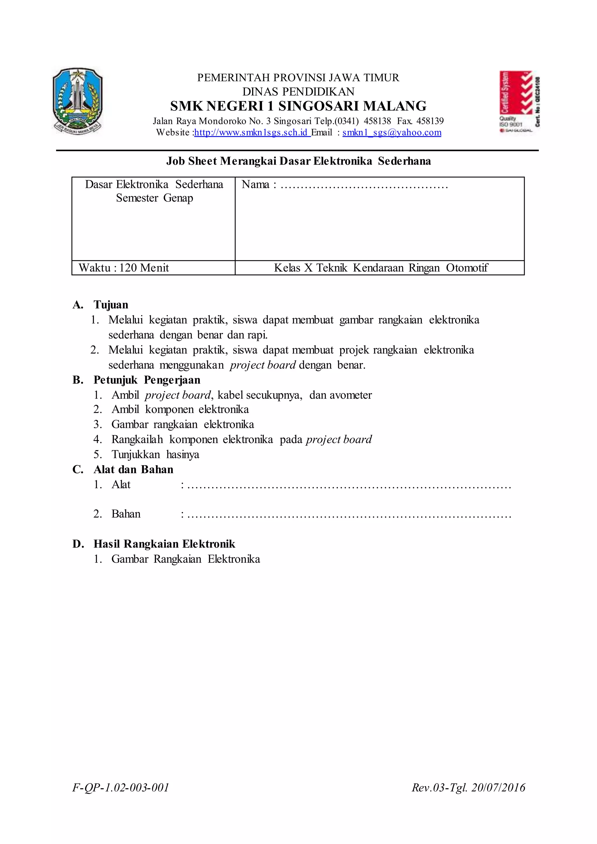 Jobsheet | DOCX