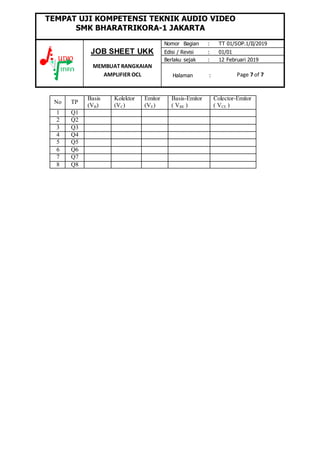 Job sheet | DOC
