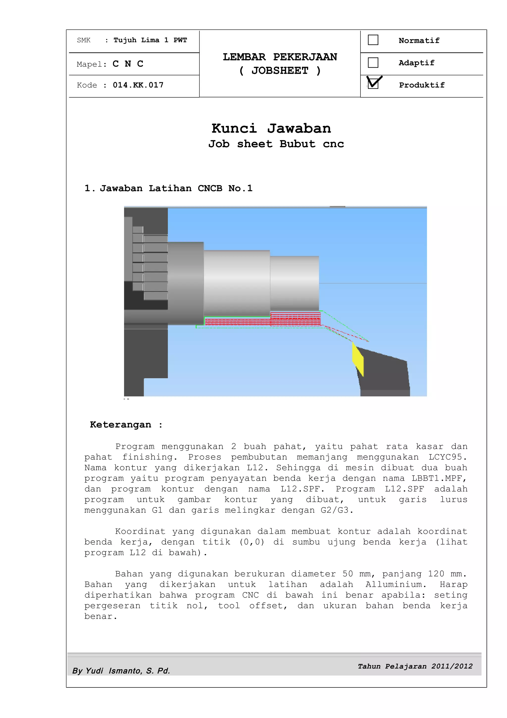 Jobsheet cnc lathe sinumeric 802 c | DOC