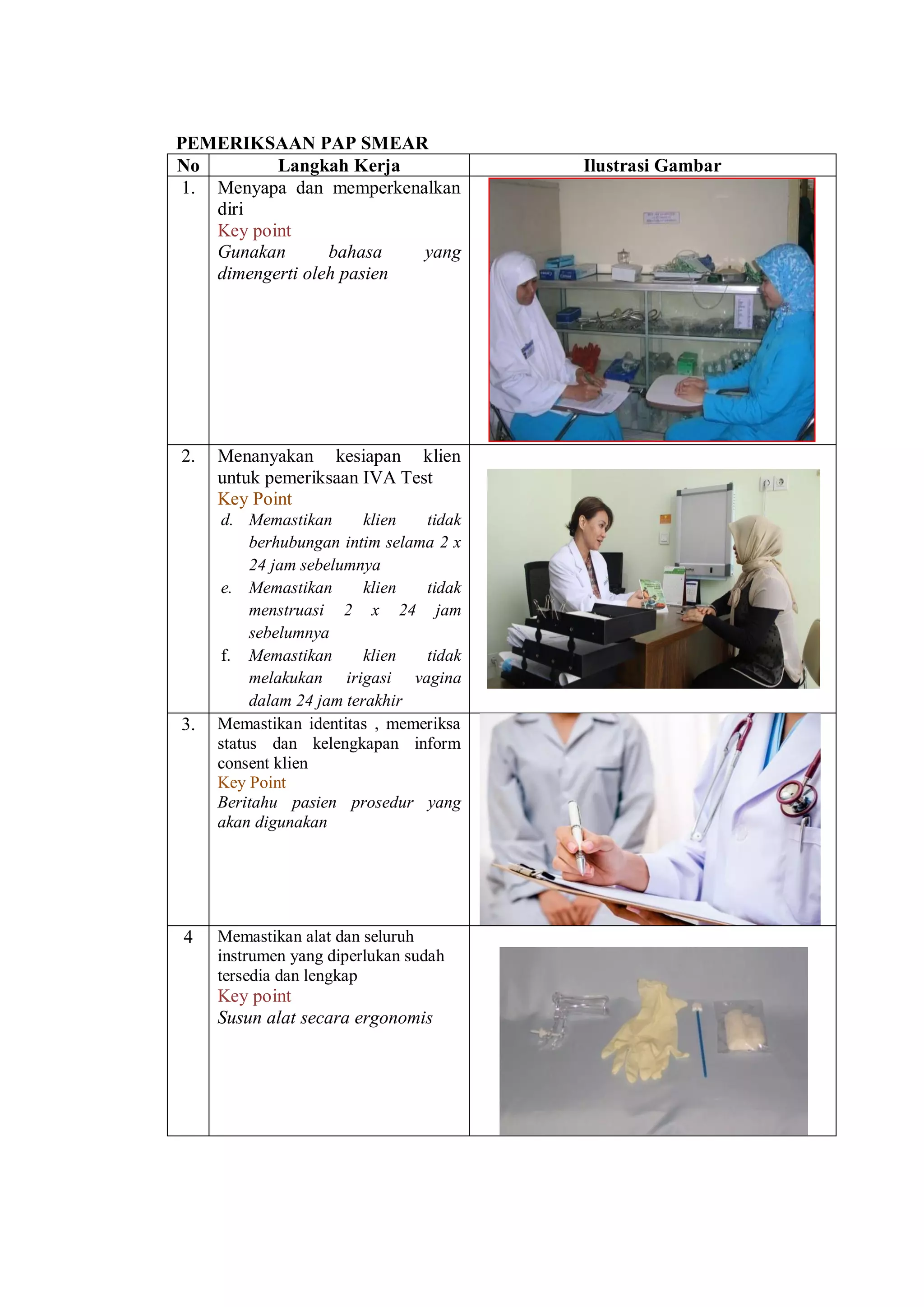 Job sheet PAP Smear dan IVA Test | PDF