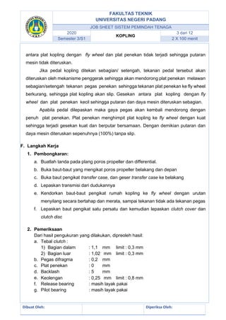 Jobsheet 1 spt kopling (1) | PDF