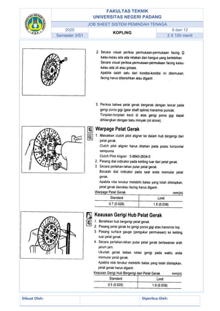 Jobsheet 1 spt kopling (1) | PDF