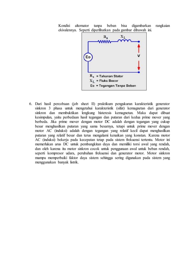 PRAKTIKUM PENGUKURAN KARAKTERISTIK GENERATOR | DOCX