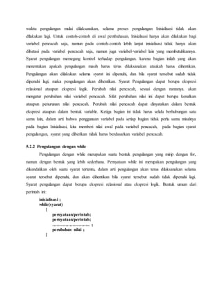 Jobsheet 4 LOOPING( PENGULANGAN) | DOCX