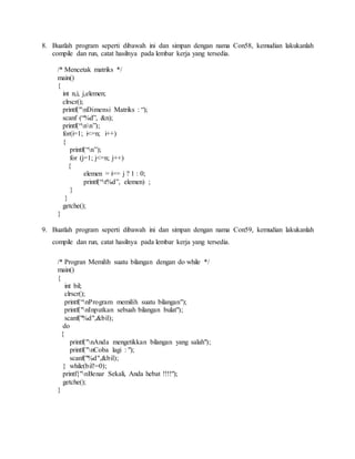 Jobsheet 4 LOOPING( PENGULANGAN) | DOCX