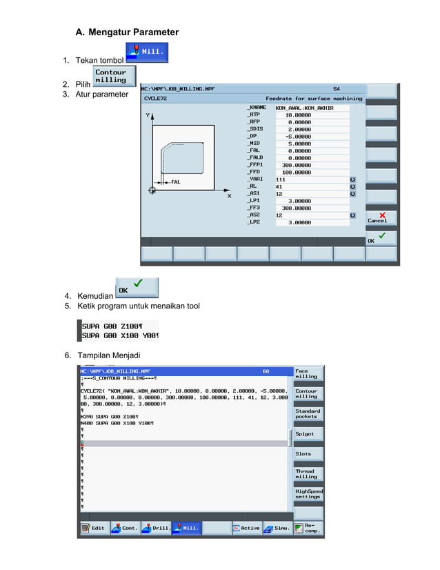 Jobsheet 5 contour milling | PDF