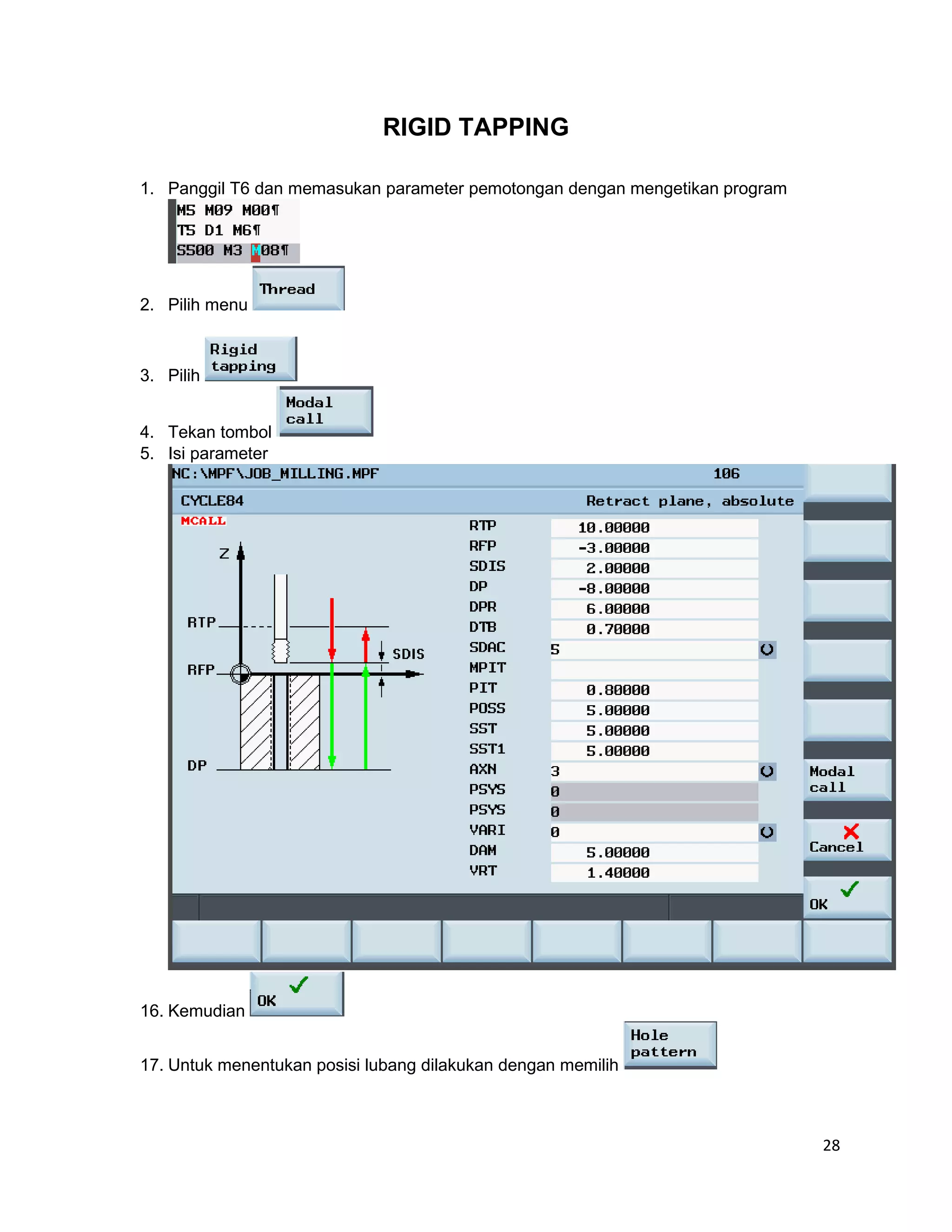Jobsheet 8 rigid tapping | PDF