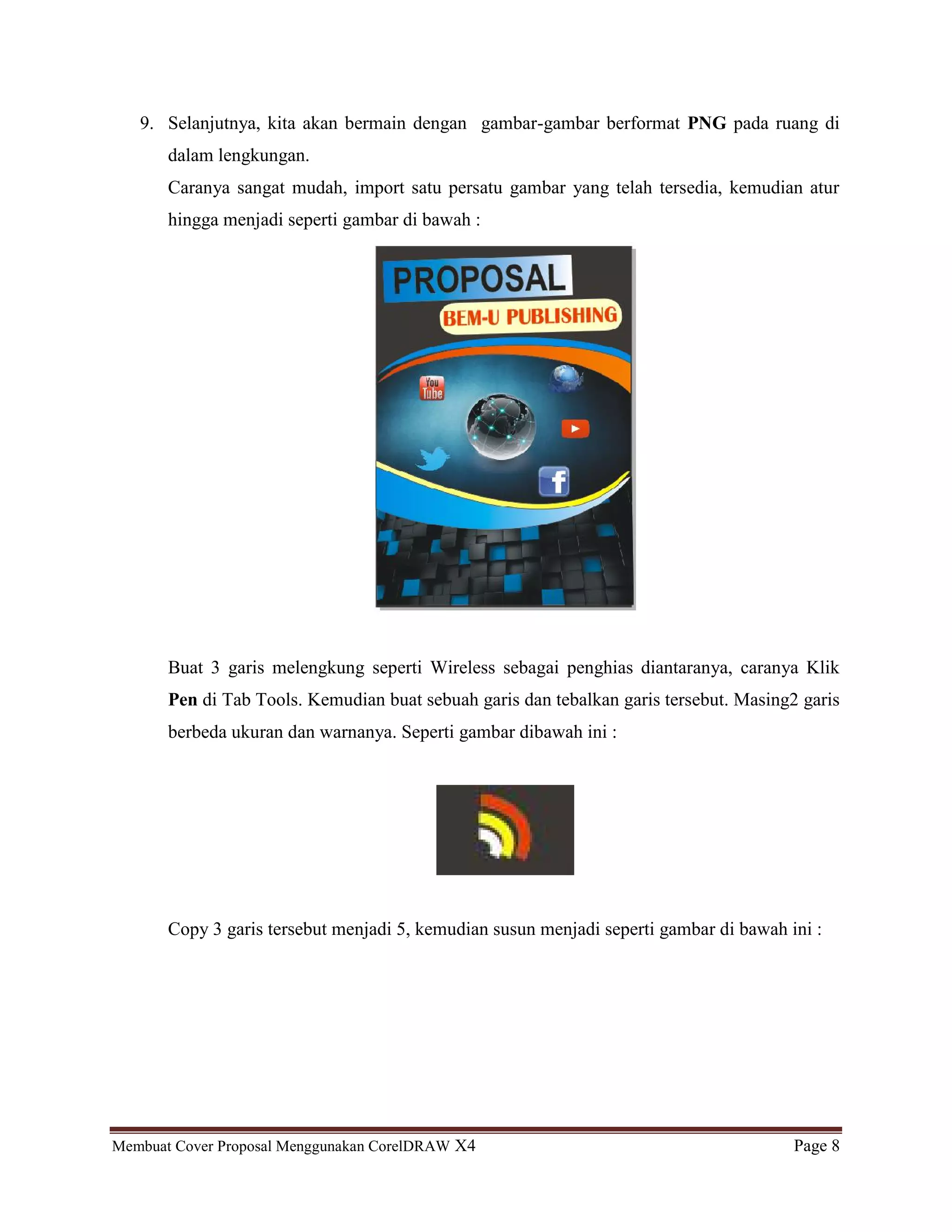 Tutorial Membuat Cover Proposal Menarik Menggunakan CorelDRAW | PDF