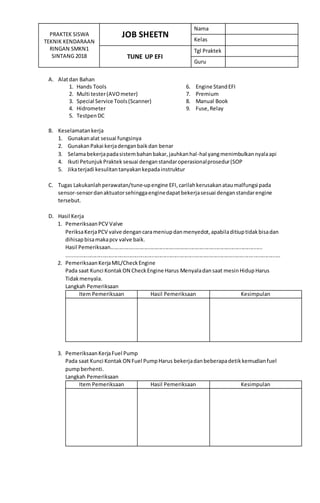 Job sheet efi | DOCX