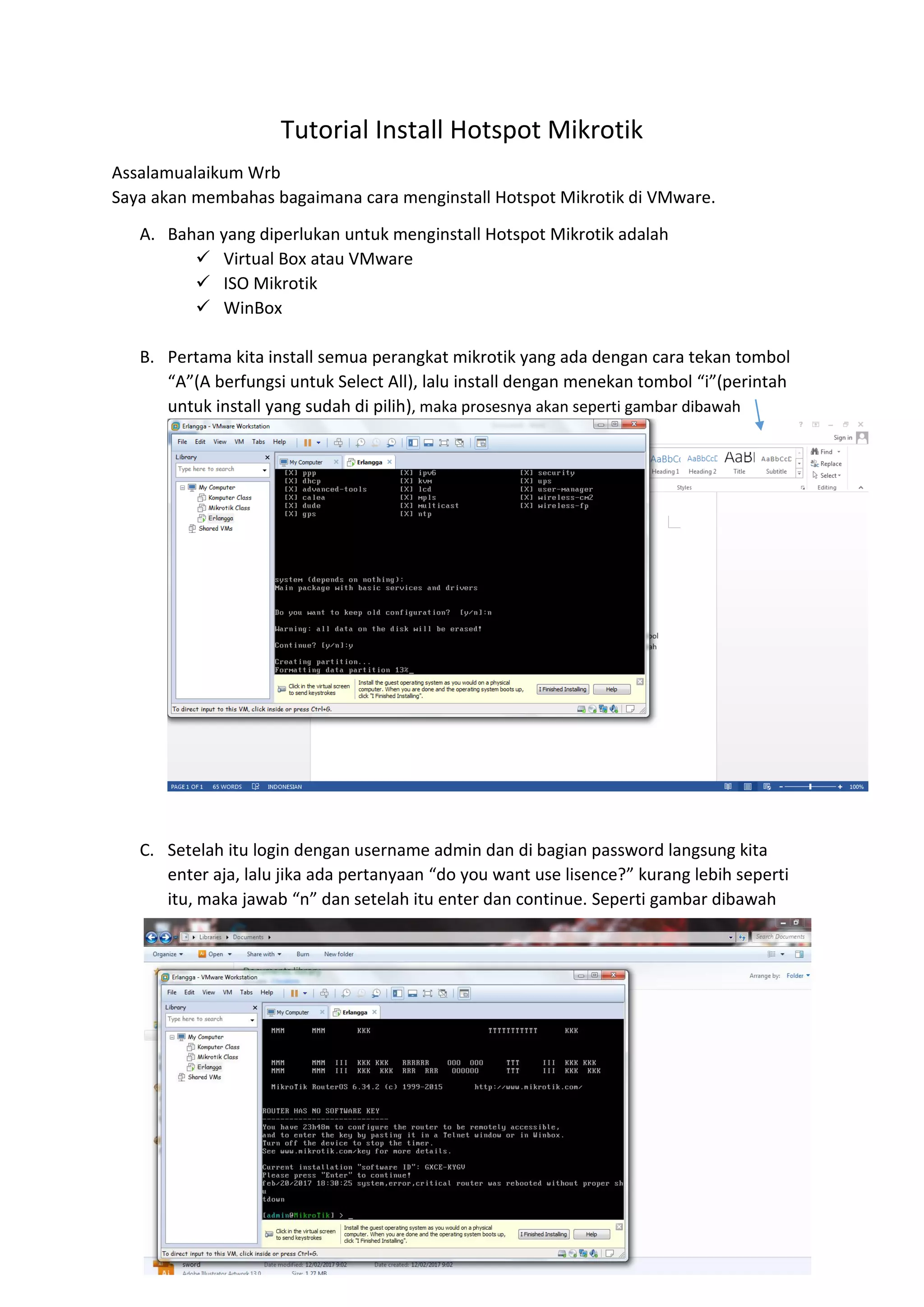 Jobsheet hotspot mikrotik | PDF