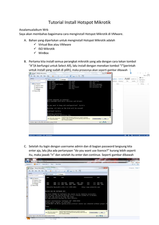 Jobsheet hotspot mikrotik | PDF