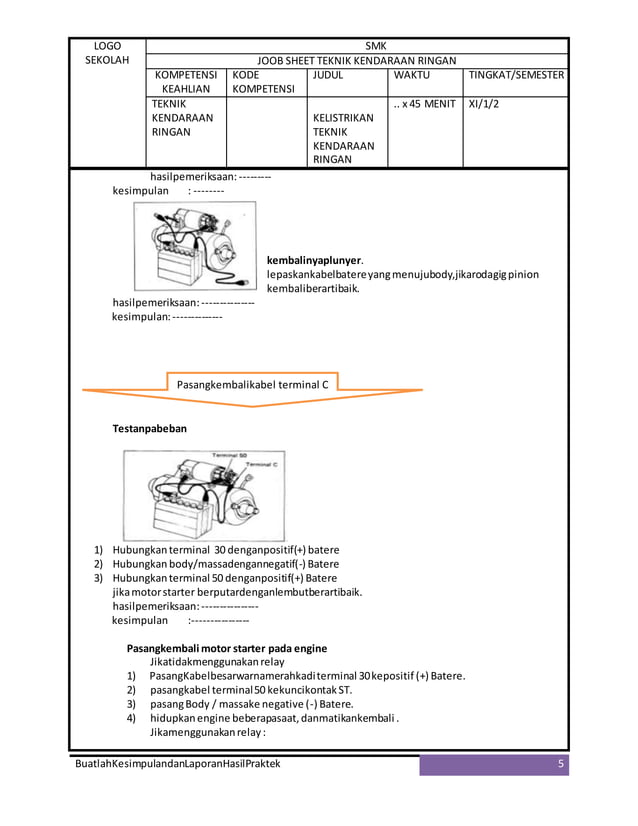 Jobsheet kls xi | DOCX