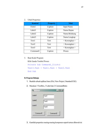 Jobsheet pemoograman komputer (vb) isi bab 2 | DOCX