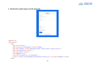 JOBSHEET PEMROGRAMAN WEB GALERI PHOTO ONLINE .pdf