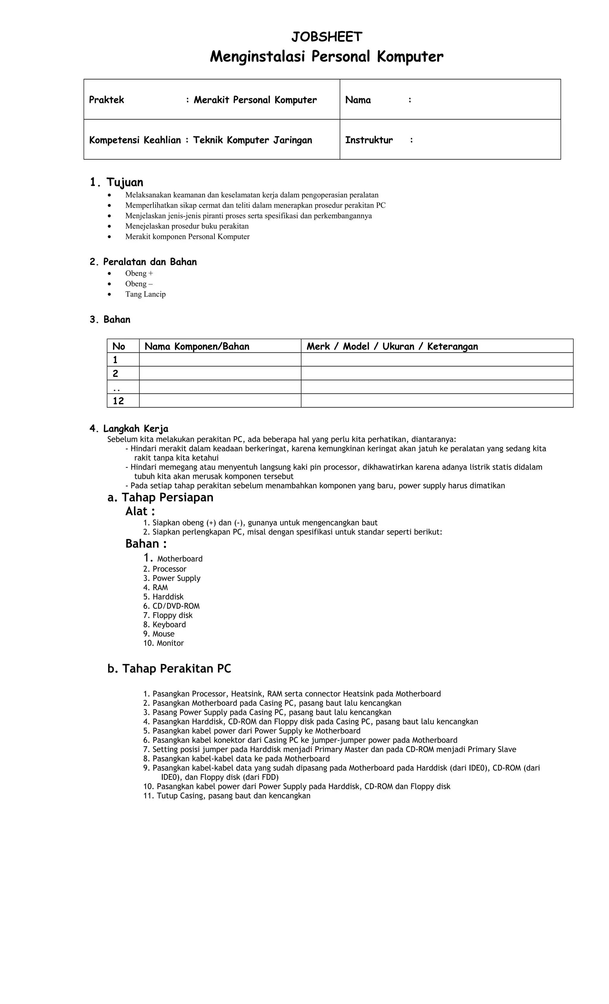 Jobsheet tkj | DOC