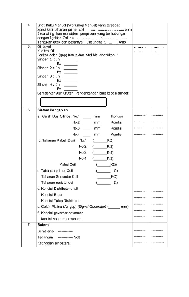 Job sheet tune up konvensional 1 | DOCX
