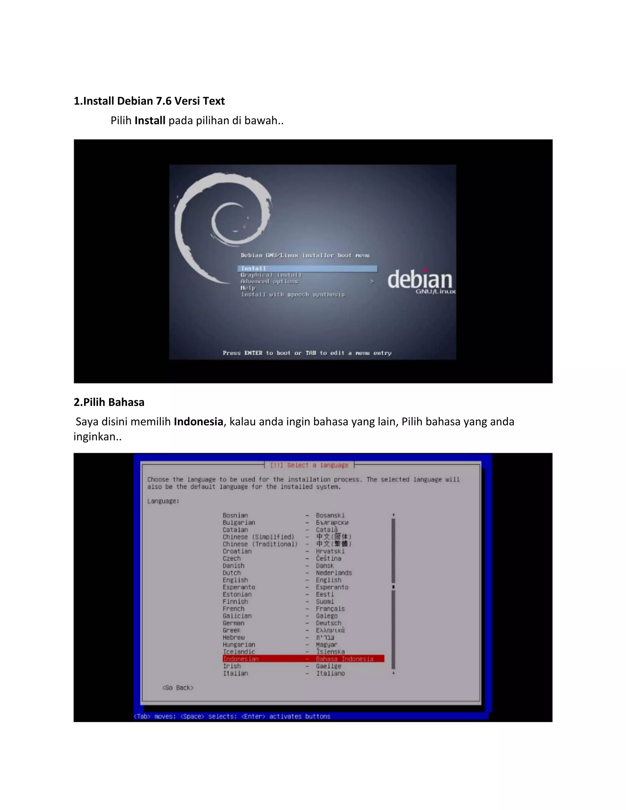Job sheet tutorial debian tugas pak solihin | PDF