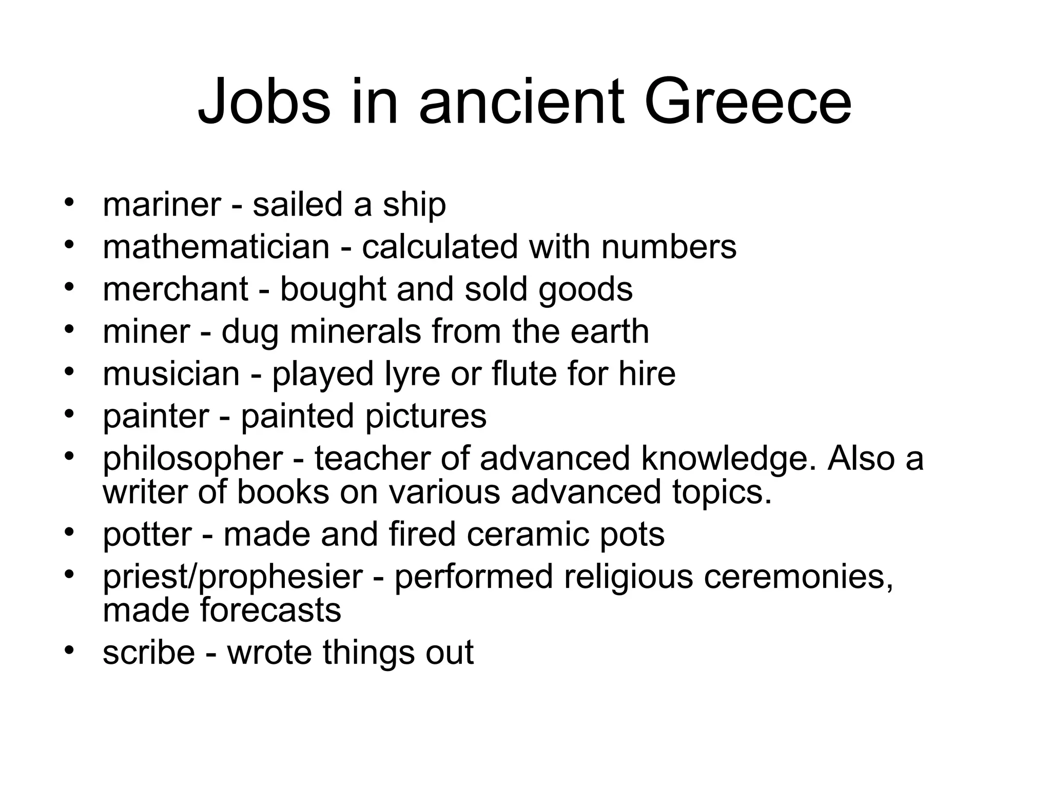 Jobs in ancient greece | PPT