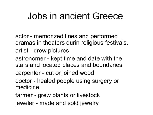 Jobs in ancient greece | PPT