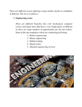 EXPLORE THE JOB OPPORTUNITIES IN BAHRAIN | PDF