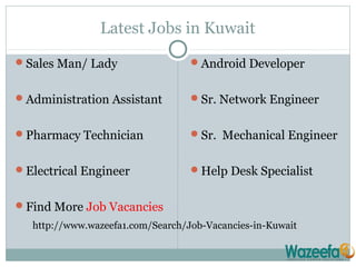 Jobs in Kuwait - 2016 | PPT