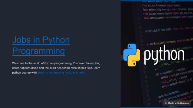 Python Programming Careers | PPT