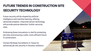 Job Site Security in San Antonio: Trends to Watch in 2024 | PDF