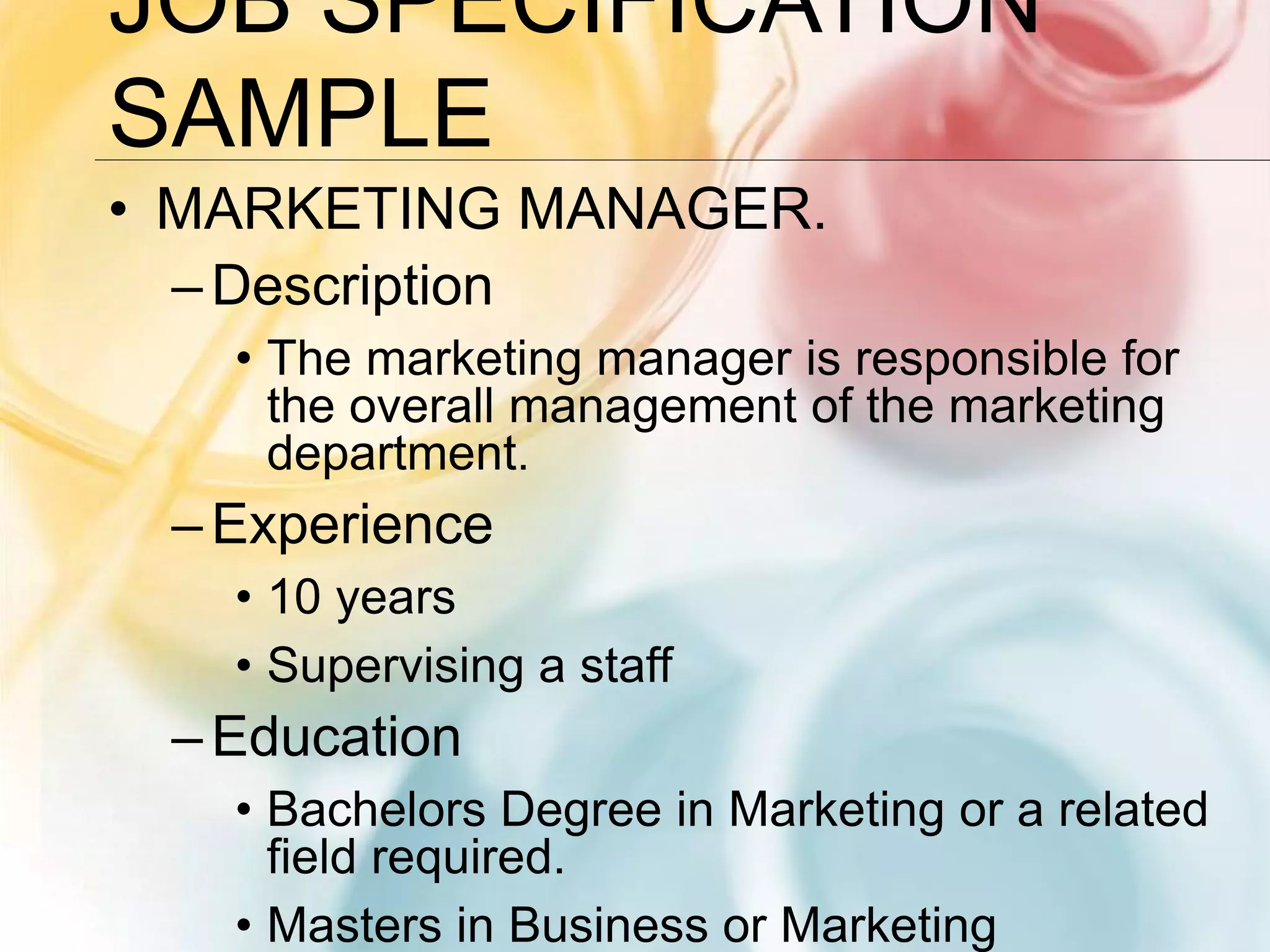 Job specification | PPTX