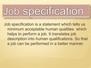 Job specification | PPTX
