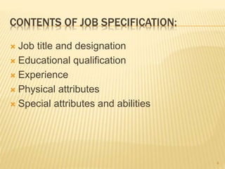 Job specification | PPTX