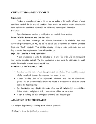 Job specification | DOCX