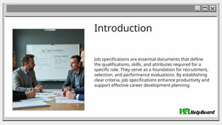 job specification meaning.pptxjob specification | PPTX