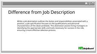 job specification meaning.pptxjob specification | PPTX