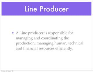 Jobs roles and contracts | PDF | Video Production | Content Production